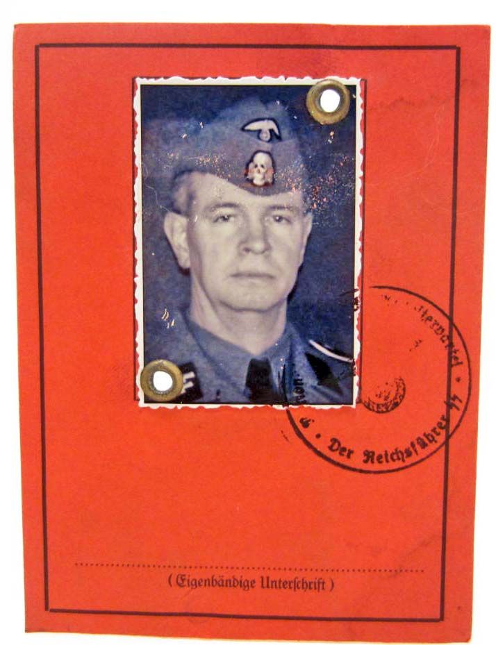 GERMAN NAZI SS ID CARD W/ PHOTO