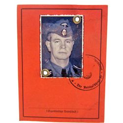 GERMAN NAZI SS ID CARD W/ PHOTO