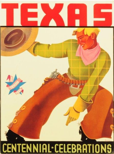 6 Texas Centennial Advertising Posters