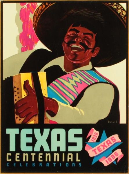 6 Texas Centennial Advertising Posters