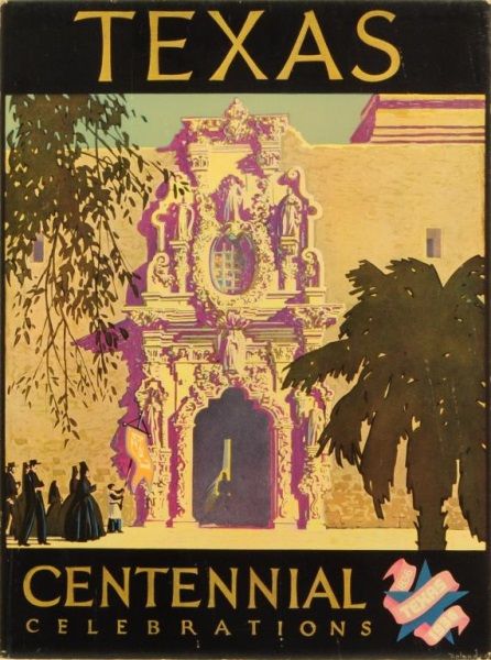 6 Texas Centennial Advertising Posters