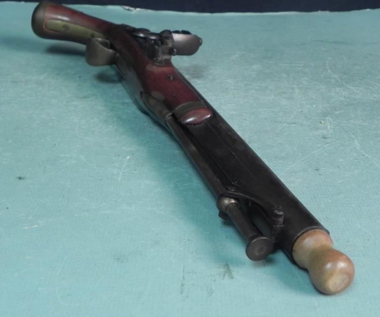 Antique Repro Flintlock Ramrod Pistol, Virginia - 1812