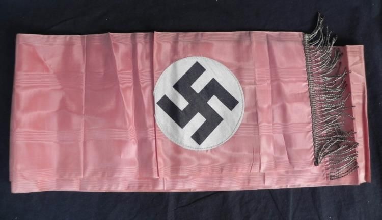 RARE NAZI KNIGHT'S CROSS WINNERS FUNERAL COFFIN SASH
