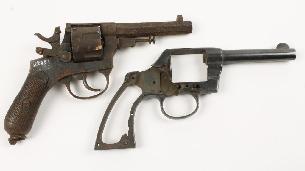 Lot of Two Revolver Frames Colt & Modello 1889