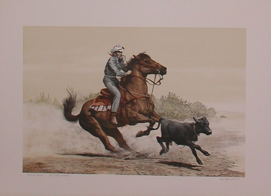 Mel Hunter, Quarter Horse, Signed Lithograph