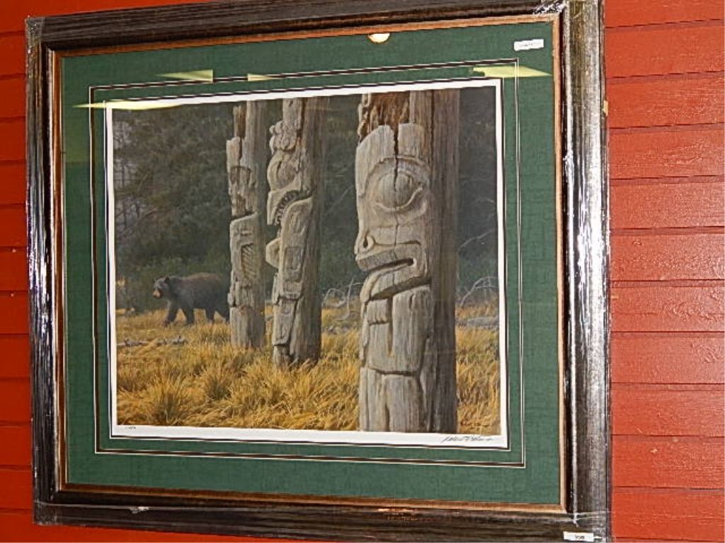 FRAMED LIMITED EDITION PRINT "TOTEM AND BEAR - ROBERT BATEMAN - GALLERY ...