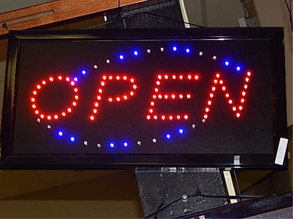 LED ELECTRIC SIGN - NEW - OPEN