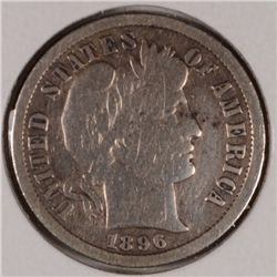 1896-O BARBER DIME FINE