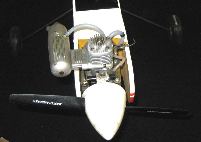 Gas Powered White/Orange Remote Control Airplane