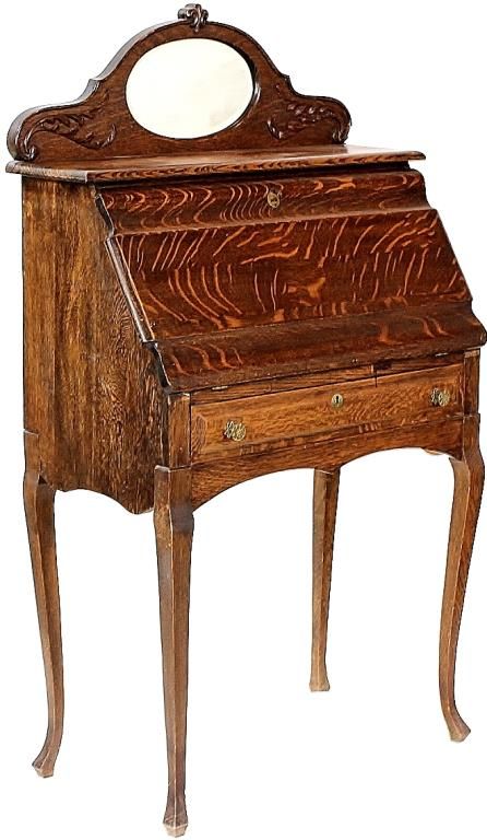 Antique drop front writing desk