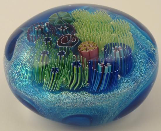 Ubatuba Art Glass Tidal Stone Sea Paperweight Sculpture