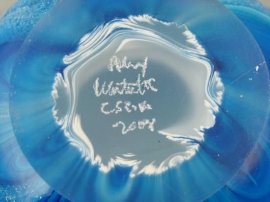 Ubatuba Art Glass Tidal Stone Sea Paperweight Sculpture