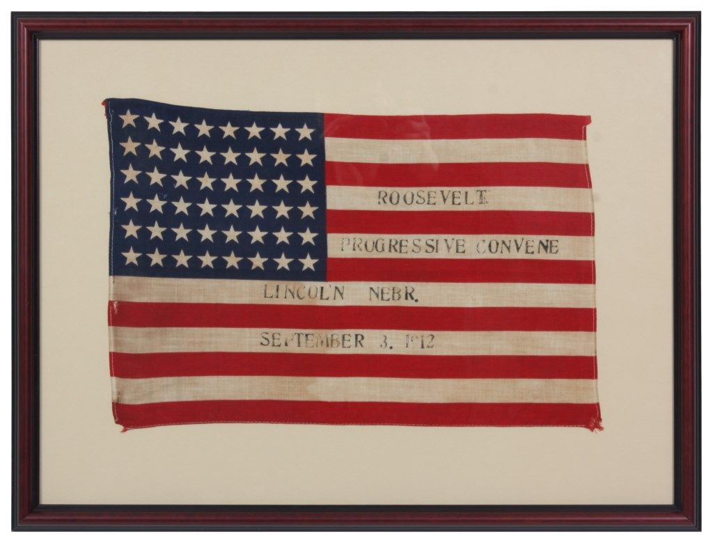 Circa 1912 Theodore Roosevelt Banner Flag