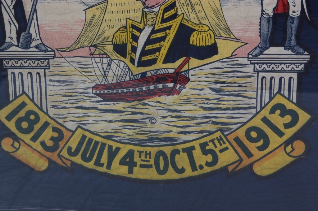 Commodore Perry Centennial Banner On Cloth