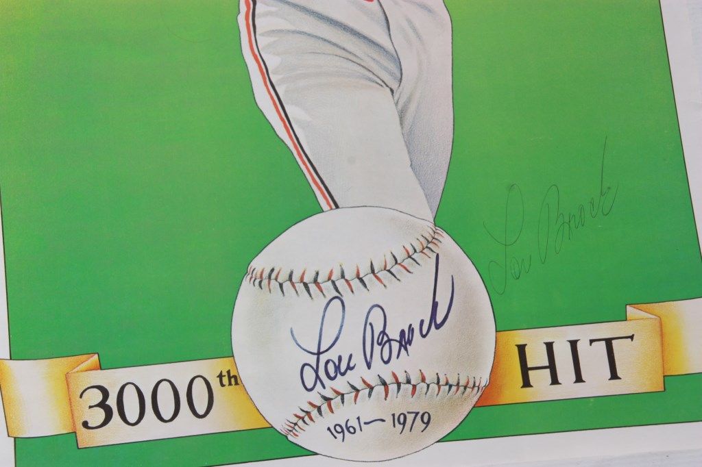 2 Hand Signed Lou Brock Posters