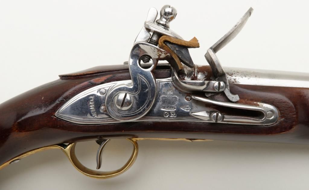 Replica flintlock pistol marked “Tower”, .60 cal., 11-1/2” barrel ...