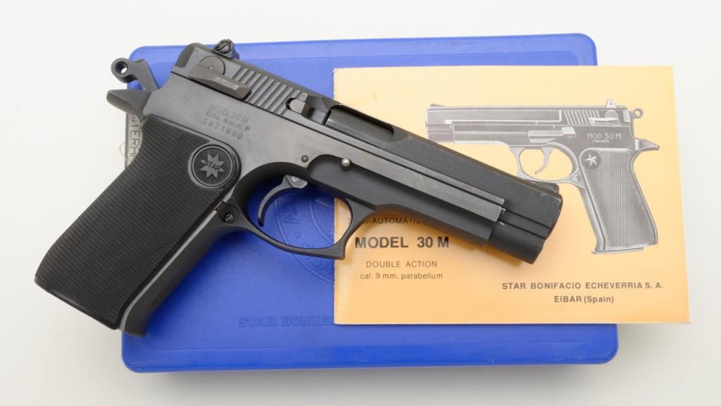 Star Model 30M semi-auto pistol, 9mm cal., 4-1/2” barrel, blue finish ...