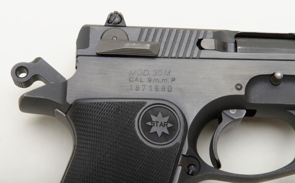 Star Model 30M semi-auto pistol, 9mm cal., 4-1/2” barrel, blue finish ...