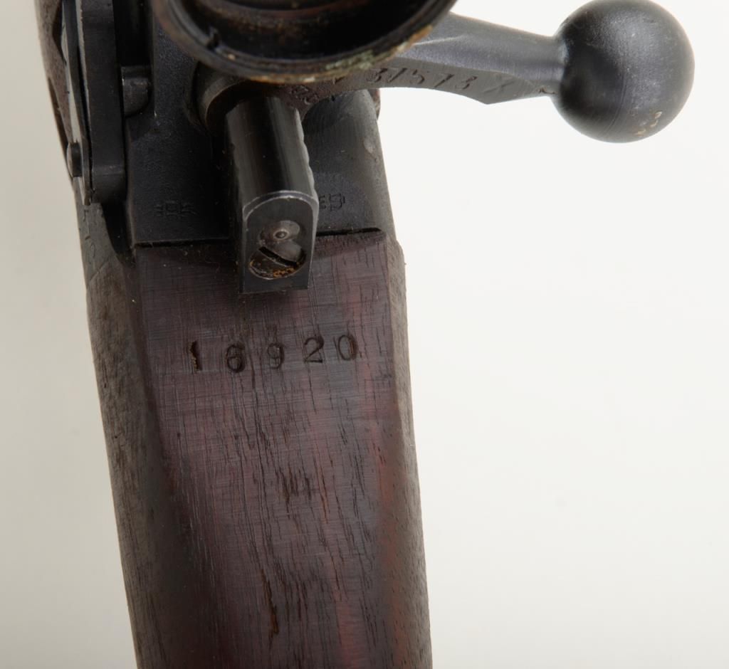 Enfield bolt action sniper rifle, .303 cal., 25” barrel, military ...