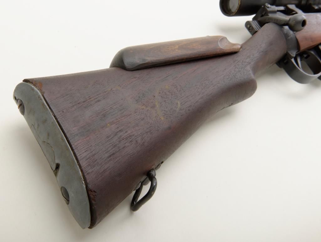 Enfield bolt action sniper rifle, .303 cal., 25” barrel, military ...