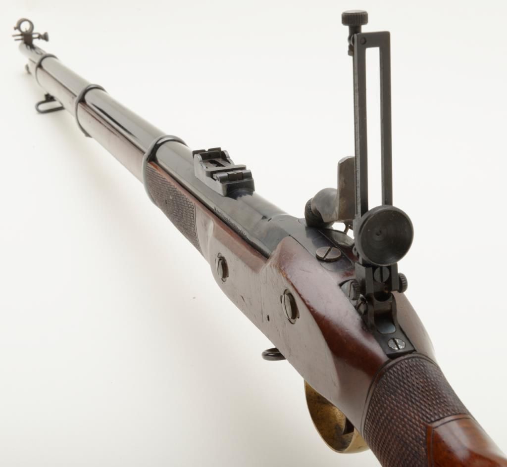 English Parker Hale Whitworth percussion rifle, .451 cal., 36” barrel ...