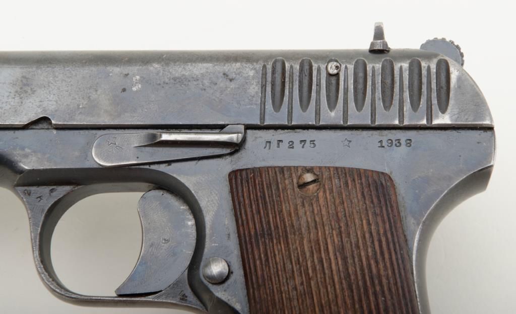 Russian Tokarev semi-auto pistol, 7.62mm cal., 4-1/2” barrel, blue ...