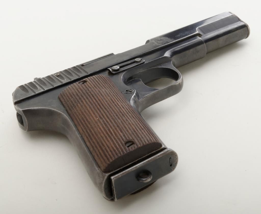 Russian Tokarev semi-auto pistol, 7.62mm cal., 4-1/2” barrel, blue ...