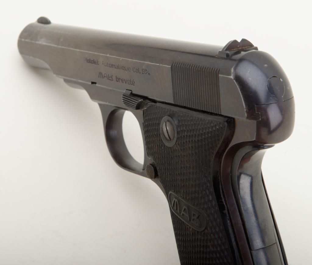 MAB Brevete semi-auto pistol, 9mm cal., 4” barrel, blue finish ...