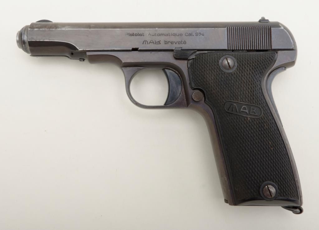 MAB Brevete semi-auto pistol, 9mm cal., 4” barrel, blue finish ...