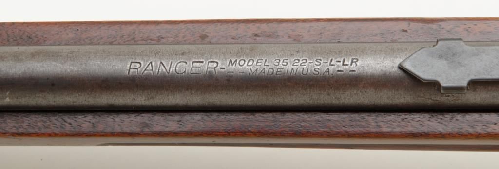 Ranger Model 35 bolt action rifle, .22 short, long and LR cal., 24 ...
