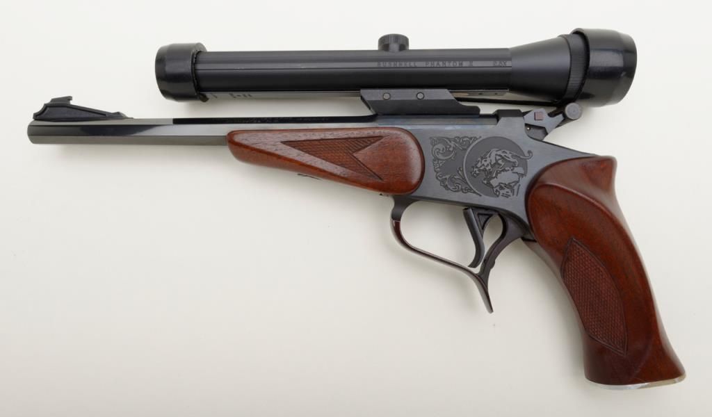 Thompson Contender single shot target pistol, .17 Hornet cal., 10 ...