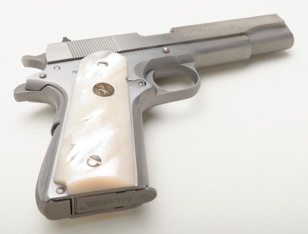 Colt Super Match semi-auto pistol, .38 Super cal., 5” barrel, stainless ...