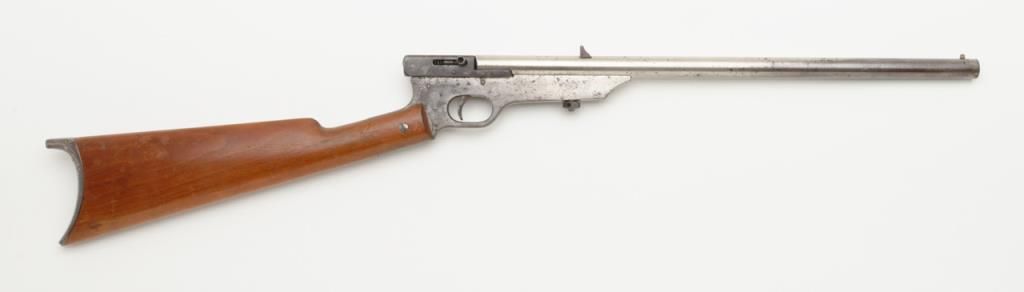 Quackenbush single shot rifle, .22 cal., 18” barrel, nickel finish ...