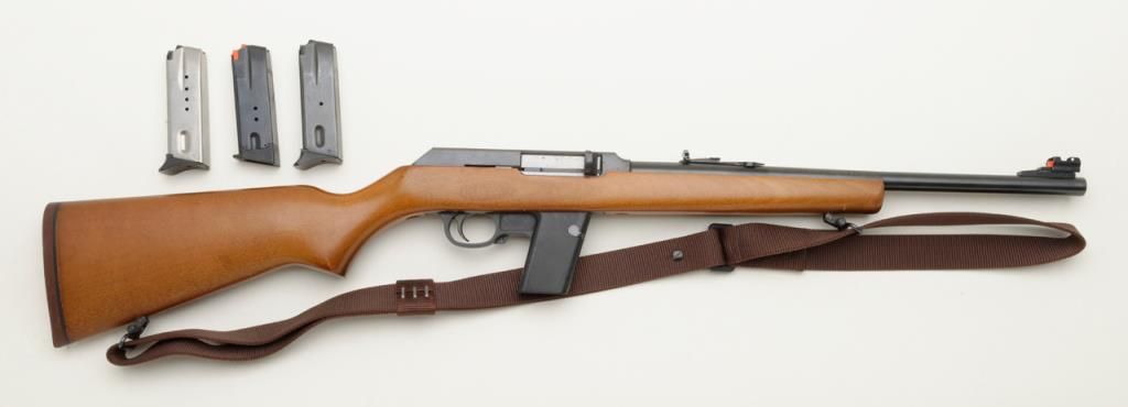 Marlin Model 9 semi-auto camp carbine, 9mm cal., 16-1/2” barrel, blue ...