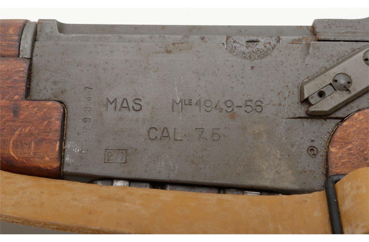 French MAS Model 49/56 semi-auto rifle, 7.5mm cal., 21” barrel ...