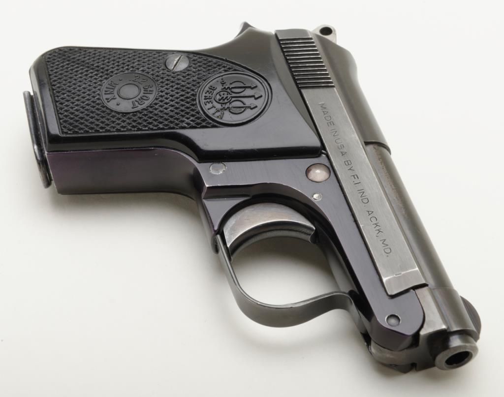Beretta Model 950 BS pistol, .22 short cal., 2-1/2” barrel, blue finish ...