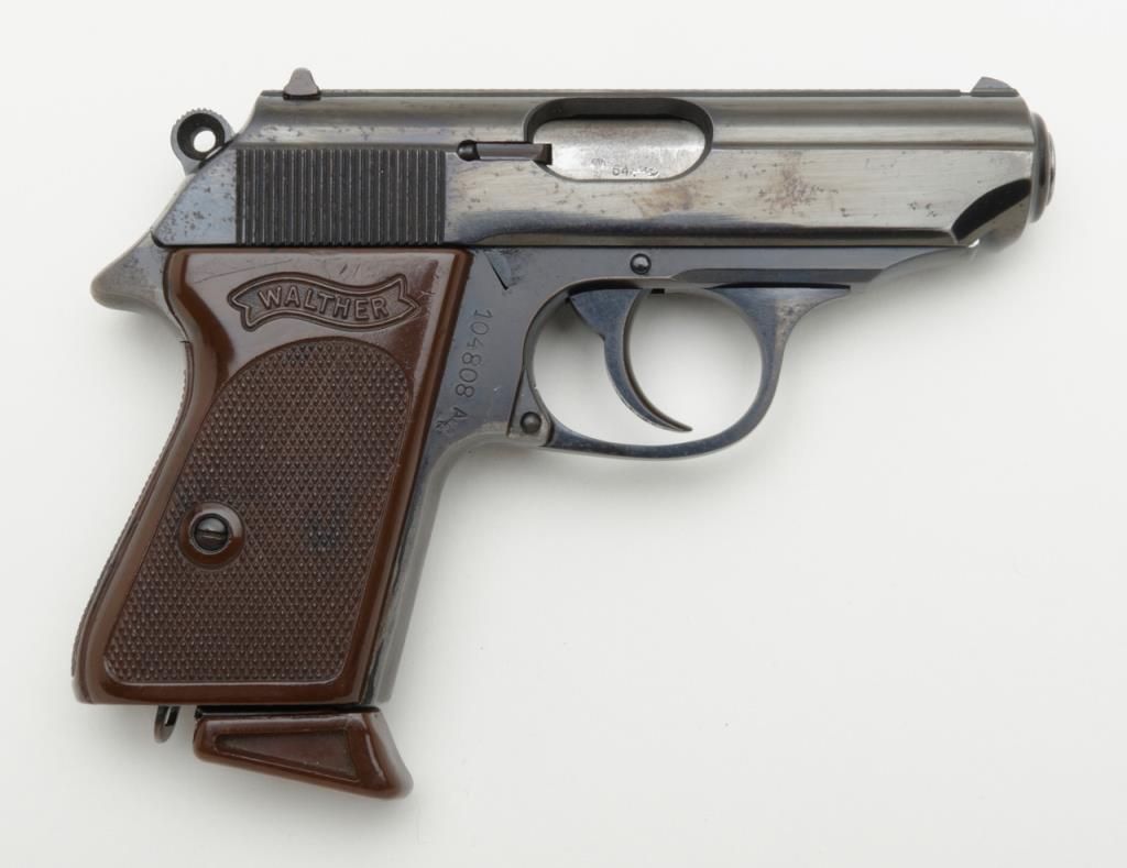 Walther PPK semi-auto pistol, cal. .380 (9mm Kurz), serial #104808A ...