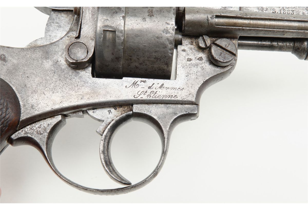 French St. Etienne Model 1873 DA revolver, 11mm cal., 4-1/2” barrel ...