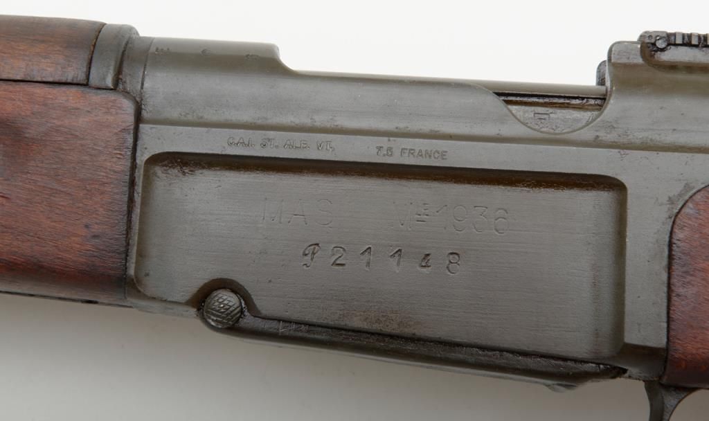 French MAS Model 1936 bolt action rifle, 7.5mm cal., 22-1/2” barrel ...