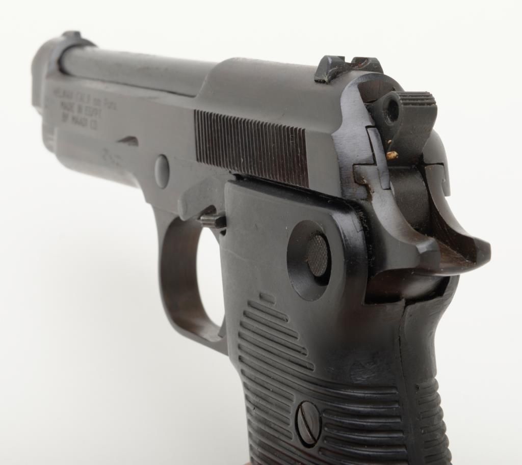Egyptian Helwan semi-auto pistol, import-marked, 9mm cal., 4-1/2 ...