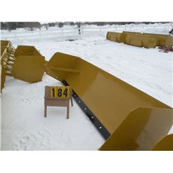 10 ft snow pusher -skid loader mount, w/metal cutting edge -New
