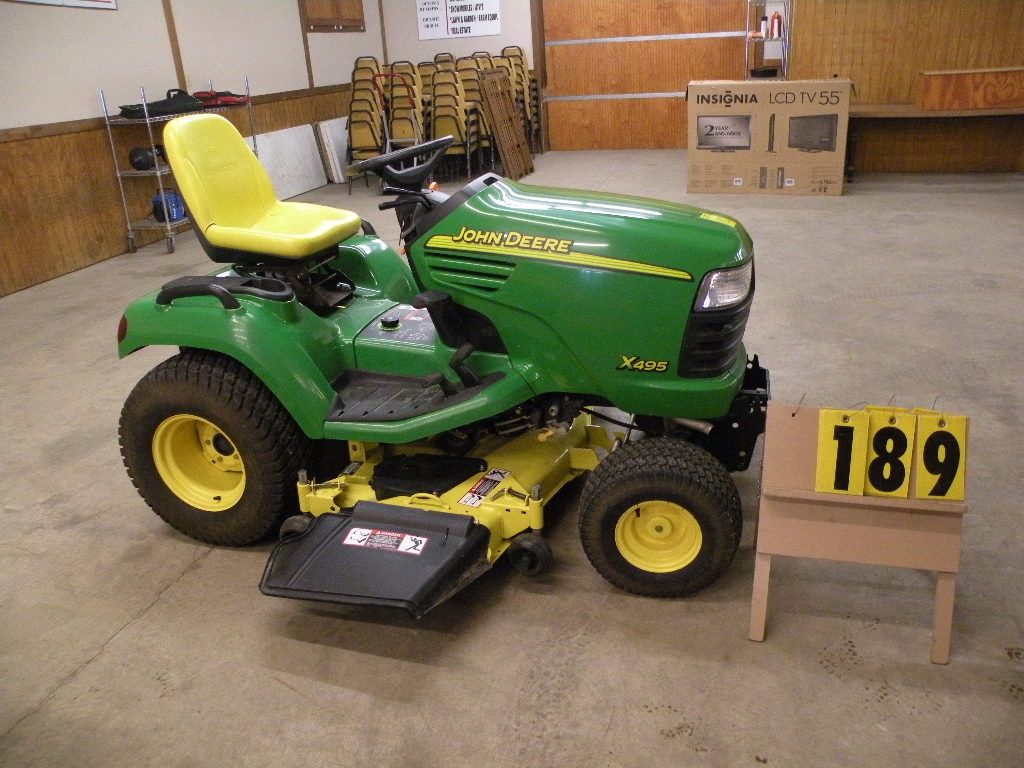 John Deere X495 w/54" deck, diesel 538 hours M0X495A030014