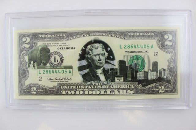 State Colorized Two Dollar Bill Collection