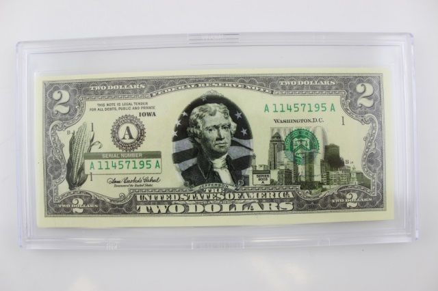 State Colorized Two Dollar Bill Collection