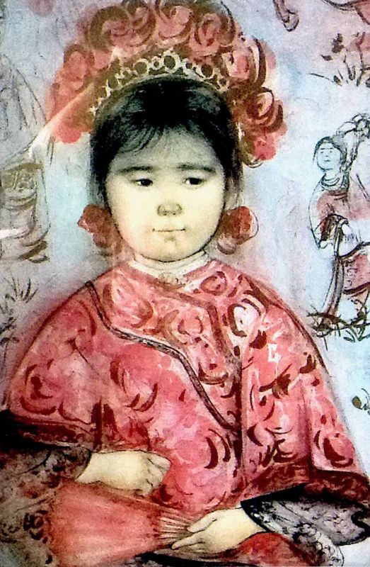 Edna Hibel, Little Empress, Lithograph