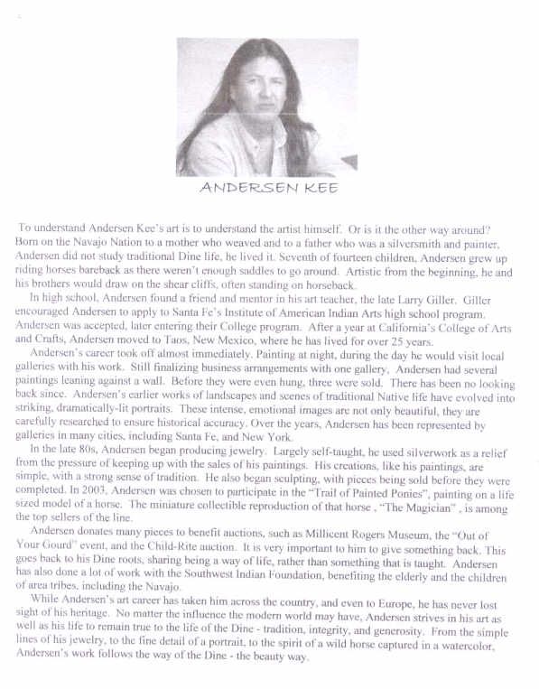 "The Blue Horse" Ledger Art By Anderson Kee