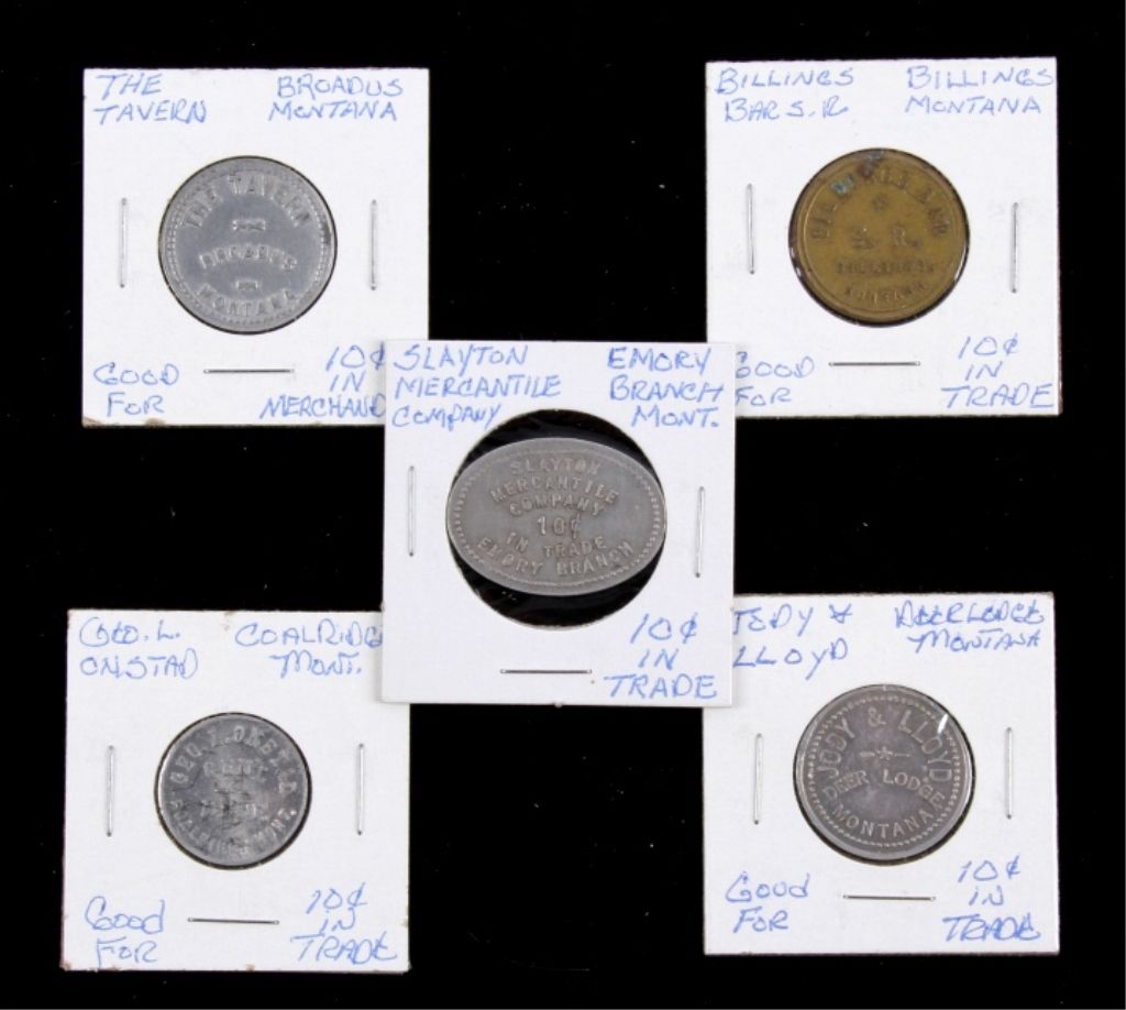 Rare Montana Trade Token Collection This lot featu