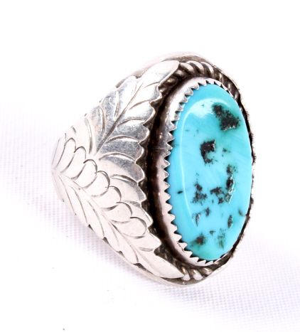 Navajo Silver & Turquoise Ring by Roy Buck This is