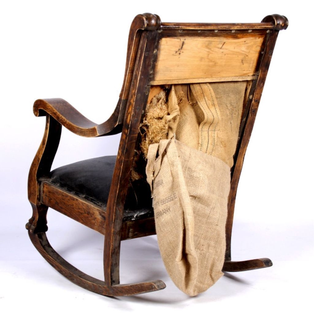 Late 1800's Oak Rocking Chair