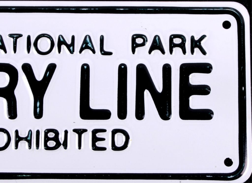 Yellowstone National Park Boundary Line Sign